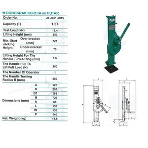 Jual Dongkrak Kereta Model Putar Cap. 3 Ton Wipro Best - Jakarta Pusat ...