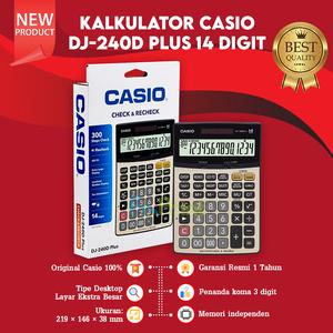 Jual Casio DJ-240D Plus 14 Digit Calculator Practical Check New Original - Kota Tangerang ...