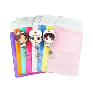 Jual Cute Cartoon Retractable Work Name Tags Id Badge With Pvc - Kota ...
