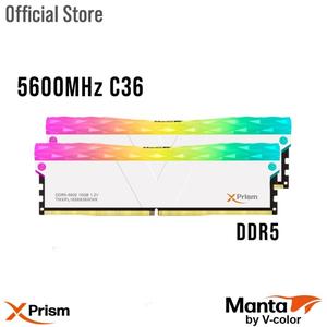 Promo V-COLOR RAM MANTA XPRISM RGB DDR5 32GB (2x16GB) 5600Mhz - WHITE ...
