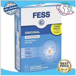 Jual Fess Nasal Spray Twin Pack 150ml (2 x 75mL) nose cleaner - Kota ...