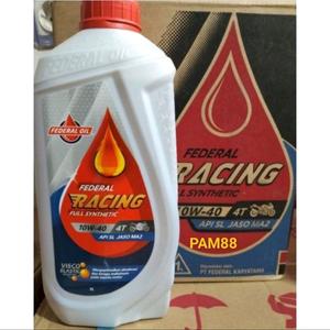 Jual STOK TERBARU & READY, OLI FEDERAL RACING..1 LITER...BTL PUTIH.4T ...