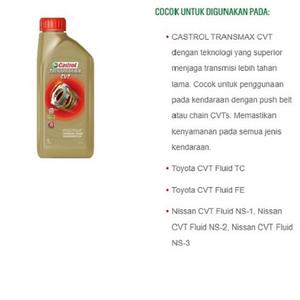 Jual STOK TERBARU & READY, CASTROL TRANSMAX CVT (OLI TRANSMISI MATIC ...