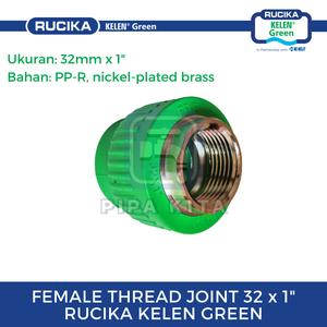 Jual Female Thread JOINT 32 PPR RUCIKA GREEN Faucet Socket Drat Dalam 1 ...