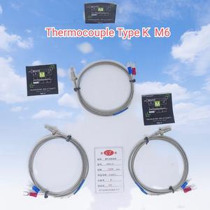 Jual thermocouple type k M6 kabel sensor thermo couple tipe K M6 ...