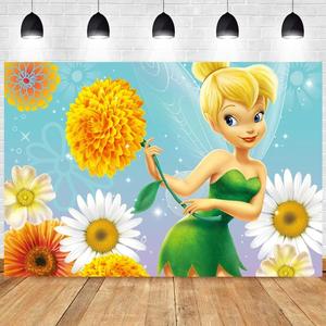 Jual Tinker Bell Photo Backdrop Princess Girls Happy Birthday - Kota ...