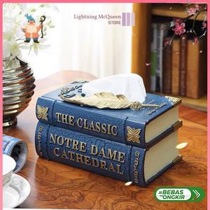 Jual LM Kotak Tissue Book Eropa Classic Desain Unik Pajangan Ruang Tamu ...
