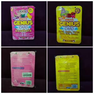 Jual Genius Card Kosakata - Genius Card Huruf, Angka, Warna Nama Hari ...
