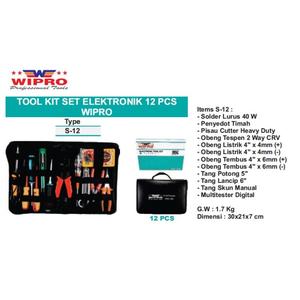 Jual Tool Kit Set Elektronik 12 Pcs Wipro S-12 Best - Jakarta Pusat ...
