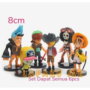 Jual One piece Straw Hat Pirates Fure set isi 6/Miniatur pajangan ...