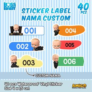 Jual Stiker Label Nama Anak Boss Baby Sticker buku sekolah lucu sticker ...