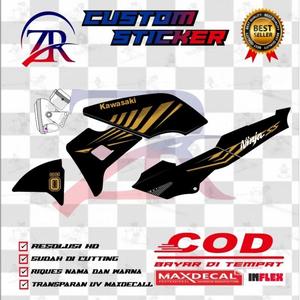 Jual Sticker striping ninja kis custom body hitam variasi zebra ...
