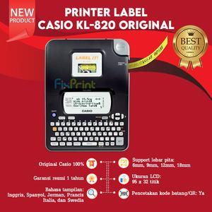 Promo Casio Label Printer KL 820 Label Maker Mesin Labeling Printer ...