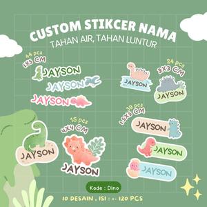 Jual (ISI 120) Sticker Custom Nama Karakter / Sticker Label Nama Anak ...