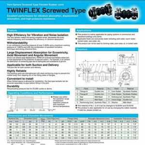Jual Flexible Rubber Joint 1-1/2" Inch Drat Twinflex Tozen Screw Dn 40 ...