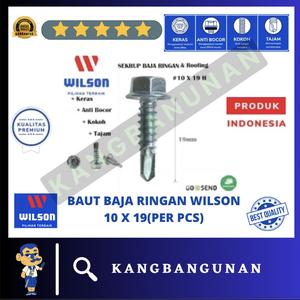 Jual premium Baut Baja Ringan Wilson 10x19 drat halus sekrup roofing ...