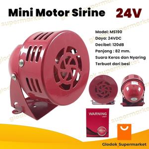 Jual Motor Sirine Mini Ms190 24V Baby Siren Alarm Ms-190 24 Volt Dc ...