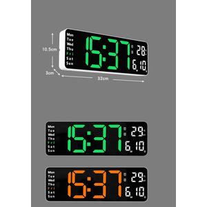 Jual Large Led Digital Wall Clock Remote Control Temp Date Week Display ...
