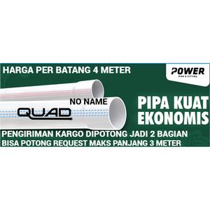 Jual JT-24 PIPA PVC AW 4'' INCH PVC POWER QUAD AW HARGA PER BATANG ...