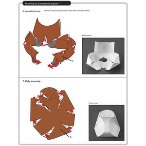 Jual Sumatran Orangutan Origami Art Mini 3D Folded Paper Model Papercr ...