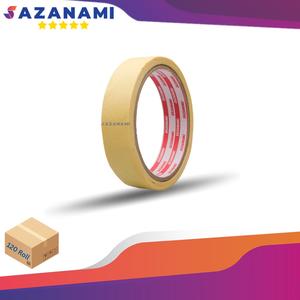 Jual 1 BOX / 120 ROLL MASKING TAPE 1" INCH x 15m KUNING Sazanami ...