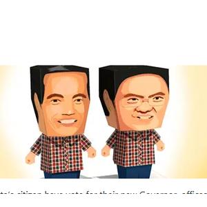 Jual Jokowi Ahok Basuki papercraft miniatur action figure diy - Jakarta ...