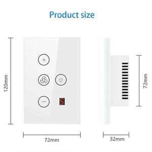 Jual Zigbee Smart Fan Celling Power Switch Light Switches Glass Panel ...