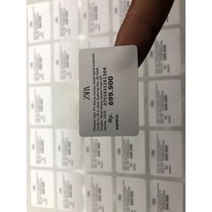 Jual ch7 zara price tag midle cut stiker super 1 lembar isi 25pcs ...