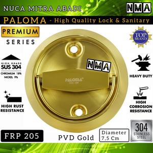 Jual handle gagang tarikan bulat pintu flush ring gold emas paloma frp ...