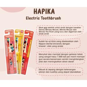 Jual Japan Brand Hapika Electric Toothbrush Disney Mickey Mouse Minnie ...