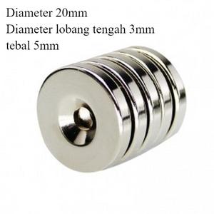 Jual Besi Berani Strong Neodymium Magnet NdFeB N35 Diameter 20mm ...