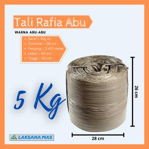 Jual Tali Rafia Plastik Roll Besar Laksanamas Warna Abu-abu Ukuran ±5kg ...
