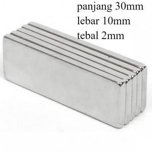 Jual Besi Berani Strong Neodymium Magnet NdFeB N35 30x10x2mm Model ...