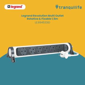 Promo Legrand Stop Kontak 6 lubang Colokan Hitam Sambungan Kabel ...