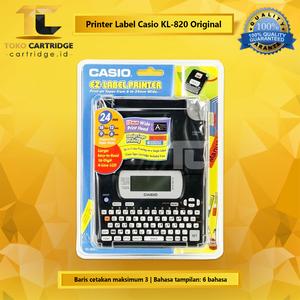 Promo Casio Label Printer KL 820 Label Maker Mesin Labeling Printer ...