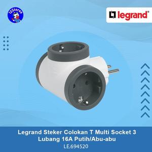 Promo Legrand Steker Colokan T Multi Socket 3 Lubang 16A Putih/Abu-abu ...