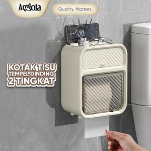 Promo Rak Tissue Gantung Square/ Kotak Tisu Tempel Dinding Anti Bor ...