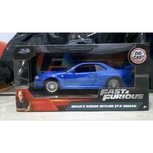 Jual JADA FAST & FURIOUS NISSAN SKYLINE GTR R34 BIRU 1:32 - Jakarta ...