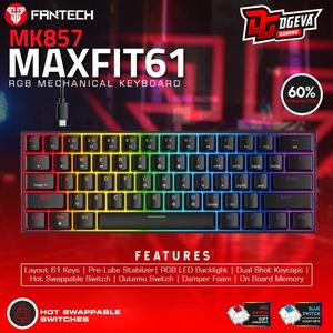 Jual Fantech Maxfit 61 MK857 60% RGB Hotswap Mechanical Gaming Keyboard ...