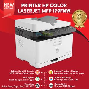 Promo Printer HP Color Laser MFP 179fnw M179FNW Print Scan Copy Wifi ...