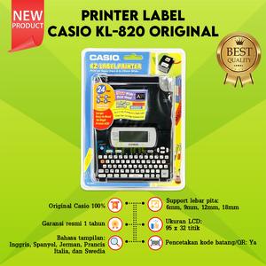 Jual Casio Label Printer KL-820 Label Maker Mesin Labeling Printer ...