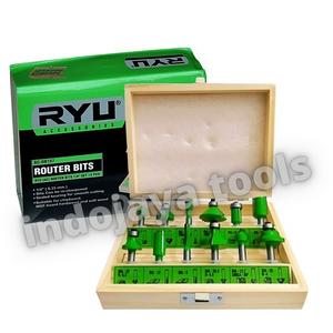 Jual Ryu Mata Profil Set 12pcs Trimmer Router Bits Set 1/4' Kayu Router ...