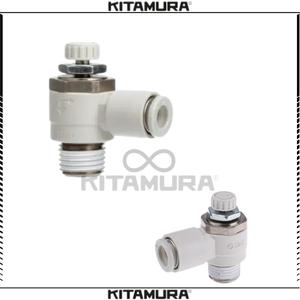 Jual MSL 12MM x 1/4" Fitting Angin Speed Control SMC AS3301F 12MM x ...