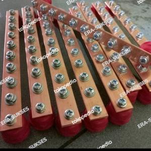 Jual Busbar Tembaga 4mm x 40mm x 300mm 10 baut Busbar Nol Arde ...