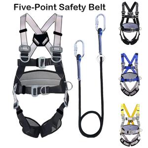 Jual Five Point Aerial Work Safety Belt Full Body Harness Construction ...