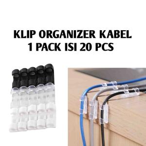 Jual Klip Kabel Penjepit Perapih Klem Tempel Clip Clamp Organizer 20 ...