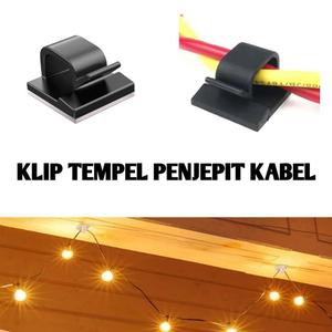 Jual Klip Kabel Klem Jepit Perapih Cable Listrik Tempel Meja Mobil ...