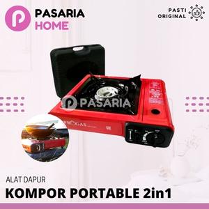Jual KOMPOR PORTABLE 2in1 1 Tungku Gas LPG/Tangki/Tabung Grill/BBQ ...