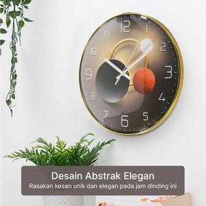 Jual Jam Dinding Quartz 3D Desain Abstrak Elegan dan Tidak Bising ...