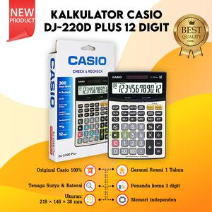 Jual Kalkulator Desktop DJ-220D Casio Plus 12 Digit Check Correct ...